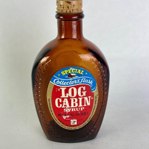 Accents | Vintage Log Cabin Glass Syrup Bottle Benjamin Franklin ...